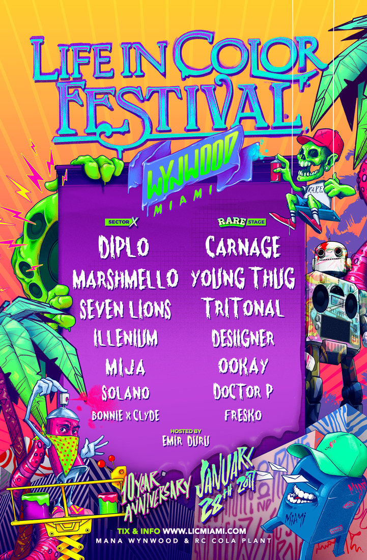 Life in Color Miami 2017 Celebrates 10 Years of Paint | Relentless Beats